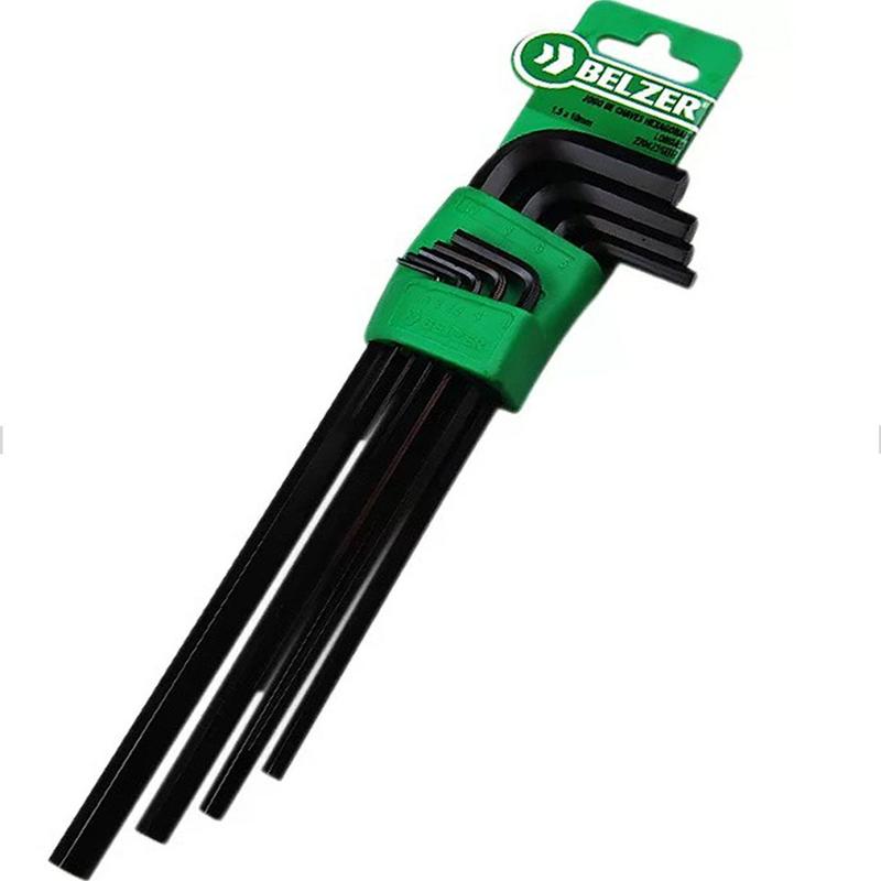 Jogo de Chave Allen 1,5 a 10mm Longa 9 pçs 220425SBR Belzer - Chave ...