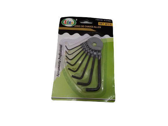 Jogo de Chave Allen com 8 peças 1,5 a 6 mm - IDEA - Chave Allen ...