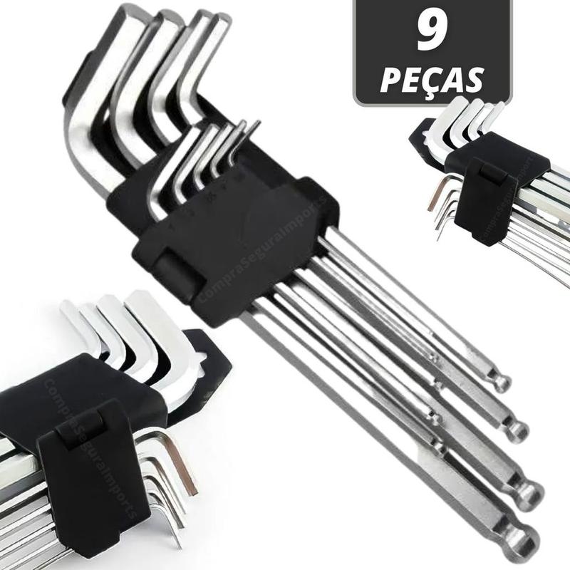 Jogo De Chave Allen Profissional Curta 1,5 A 10mm 9 Peças - Europio ...