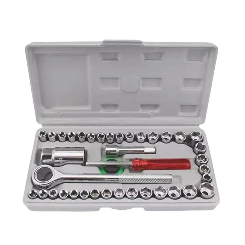 Jogo De Chave Catraca Canhão Cachimbo Com 39 Peças Soquetes NF - New ...