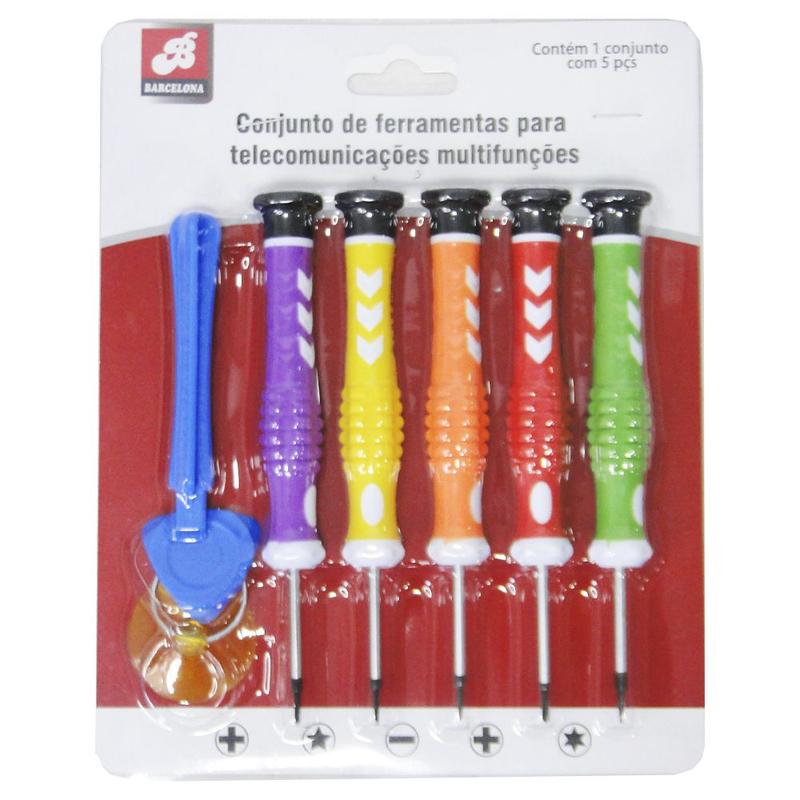 Jogo de chave de precisao com 8 pecas na cartela - BARCELONA - Jogo de ...