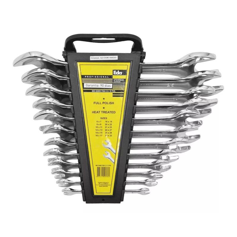 Jogo de chave fixa com 12 peças 6-32mm 8AS - EDA - Chave Fixa ...