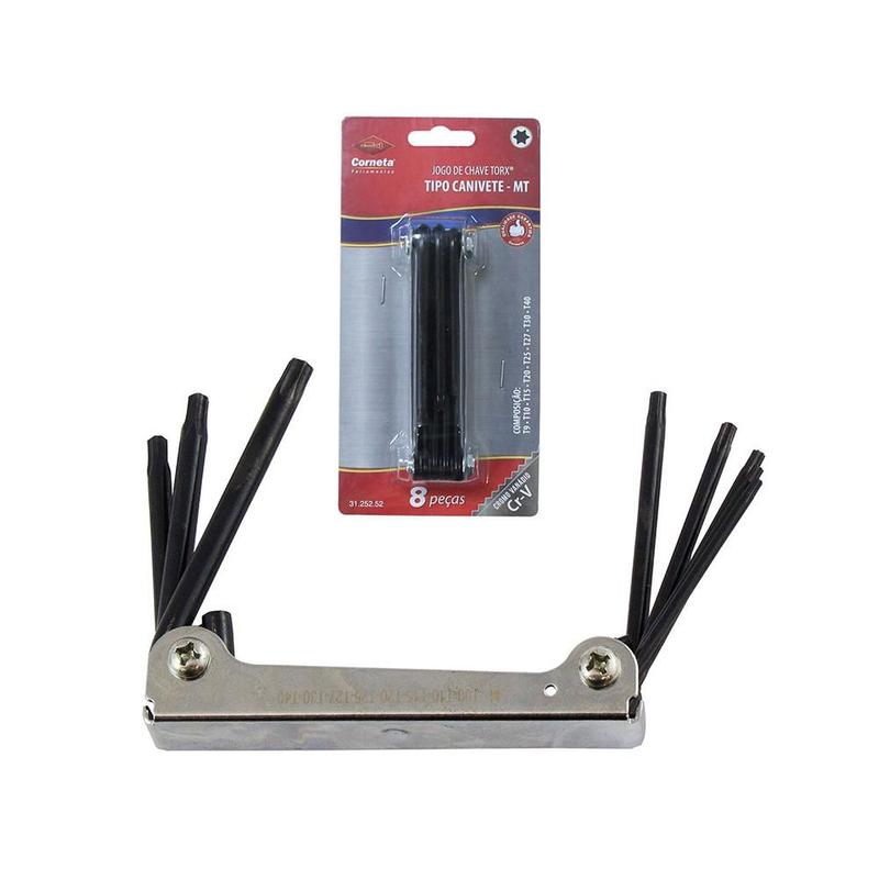Jogo de Chave Profissional Tipo Canivete de Metal Torx T9 A T40 opção ...
