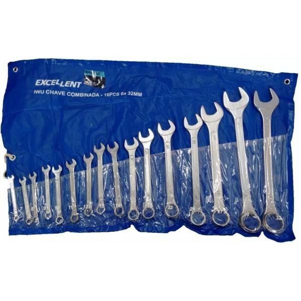 Jogo De Chaves Combinada 6 A 32 Mm Com 16 Peças Excellent - Chave ...
