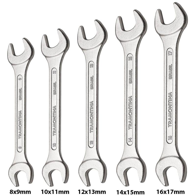 Jogo de Chaves de Boca Tramontina 5 Chave 8-17mm Forjadas em Aço ...