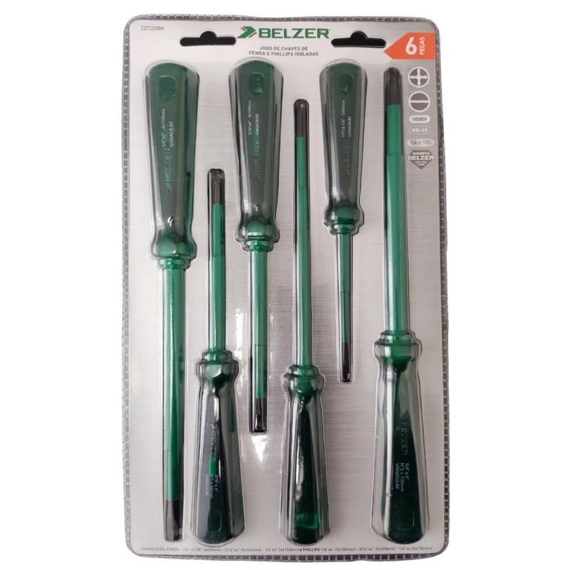 Jogo De Chaves Fenda E Phillips Isolada Belzer 227230bn - APEX - BELZER ...