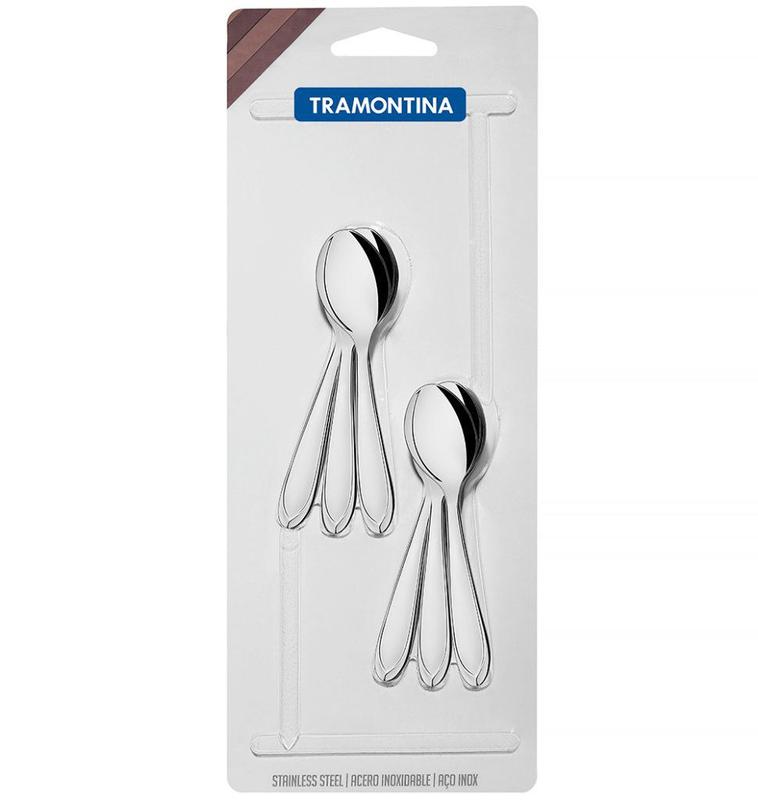 Jogo de Colher De Cafe em Aco Inox com 6 Pecas Laguna Tramontina ...