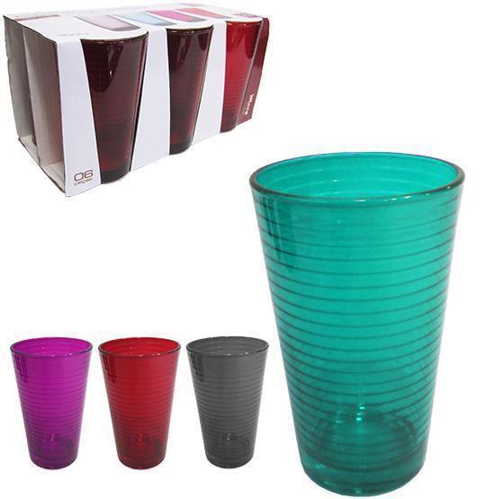Jogo De Copo De Vidro Colors Veneza Com 6 Pecas 320Ml - Wincy - Copos - Magazine Luiza