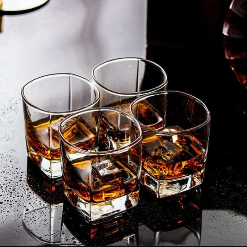 Jogo de copo de vidro de whisky com 6 peças quadrado - 310ml - original ...