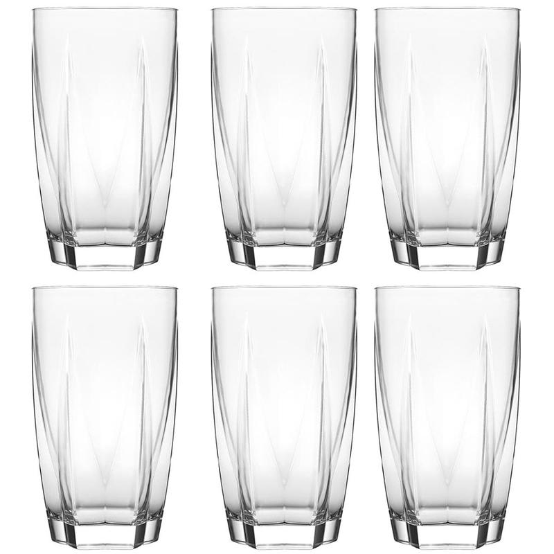 Jogo de Copos de Vidro 410ml com 6 Peças Capri Long Drink Nadir ...