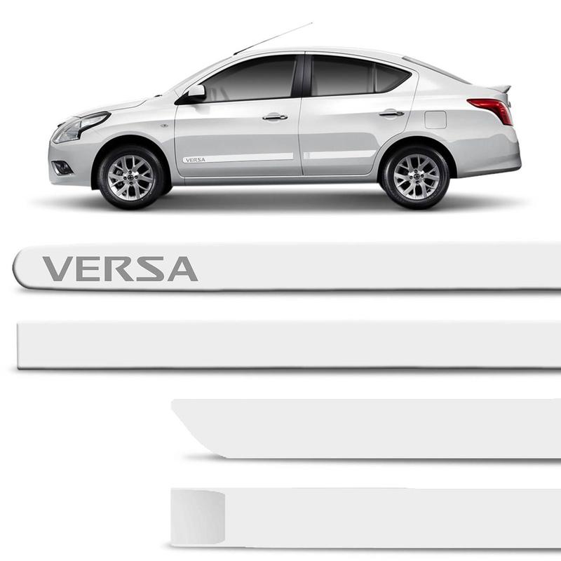 Jogo De Friso Lateral Versa 2011 A 2020 Branco Aspen Cor Original ...