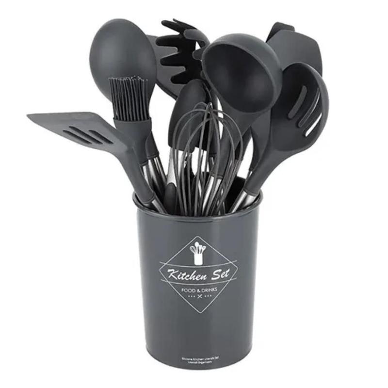 Jogo De Jantar Kit Utensílios De Cozinha Silicone 12pç - GAMA LOJA ...