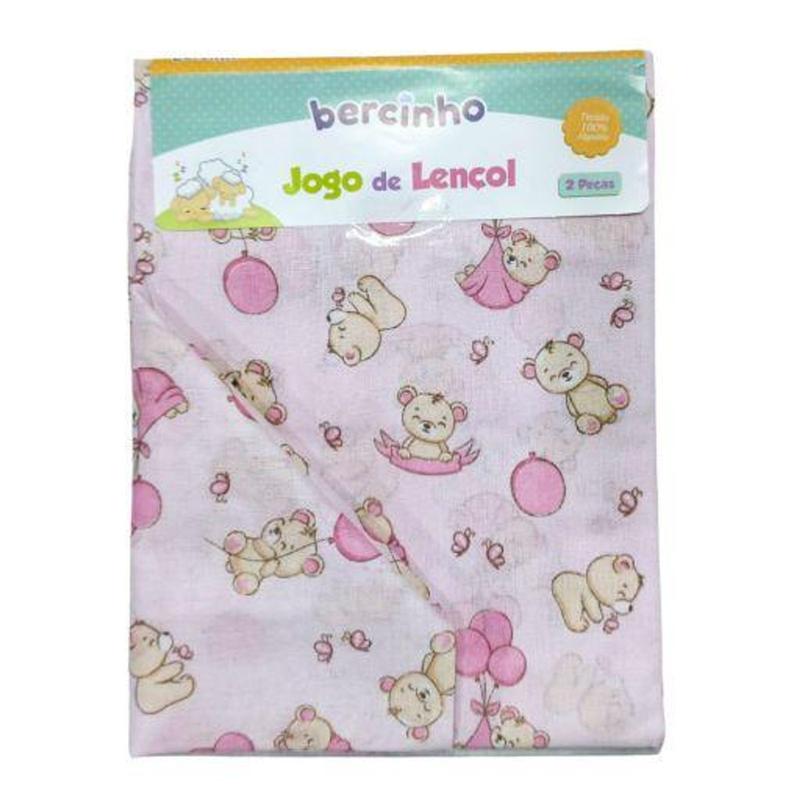 Jogo de Lençol Berço Padrão 02 Peças Bercinho - Ursa Balões - Bercinho ...