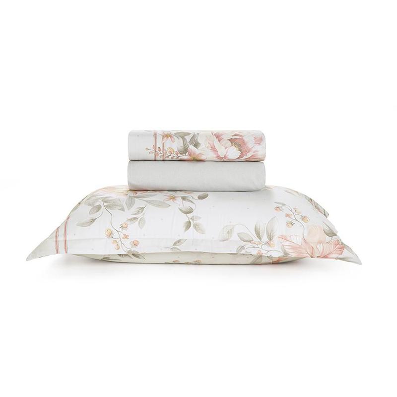 Jogo de Lençol Solteiro Karsten 180 Fios Vivaz - Jogo de Cama ...