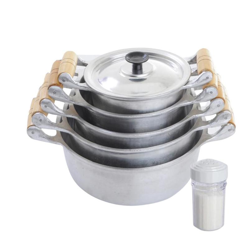 Jogo de Panelas Alumínio Fundido Batido Grosso 5 pçs - GVENDAS - Jogo ...