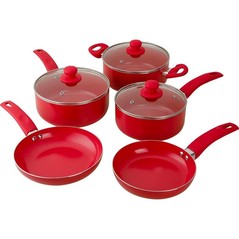 Jogo de Panelas Color Day 5 peças VERMELHA La Cuisine EAN 6941402200558 ...