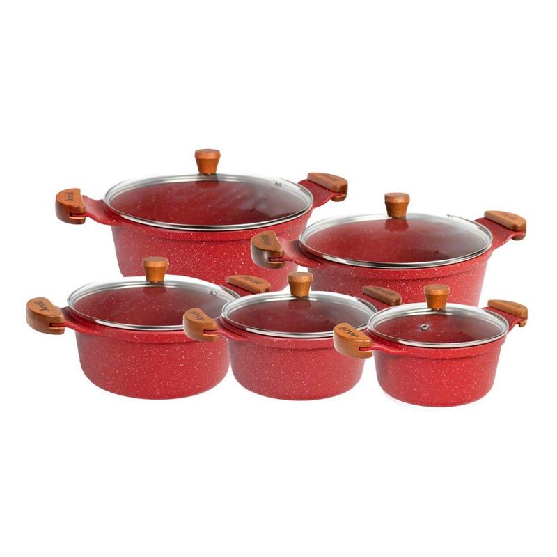 Jogo de Panelas Rubi Antiaderente Gourmet Javali 16 a 24cm - Jogo de ...