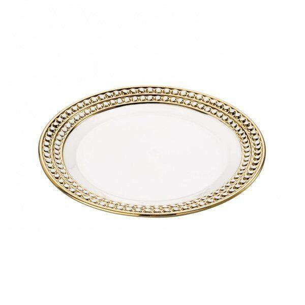 Jogo de Pratos Rasos Porcelana 6 Peças 27cm Super White Charme Lyor ...