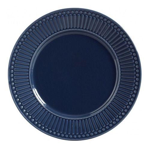 Jogo De Pratos Rasos Porto Brasil Roma Deep Blue 6 Unidades - Prato ...