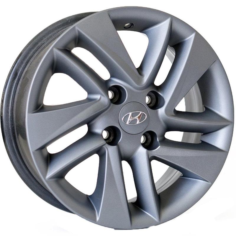 Jogo de Rodas Hyundai HB20 Aro 15 x 6,0 4x100 ET45 R43 Grafite Fosco - KR Wheels - Roda de Carro ...