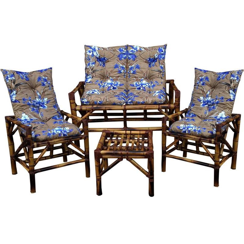 Jogo De Sofá De Bambu Poltronas Cadeiras E Mesa - BUARQUE CONFORT ...