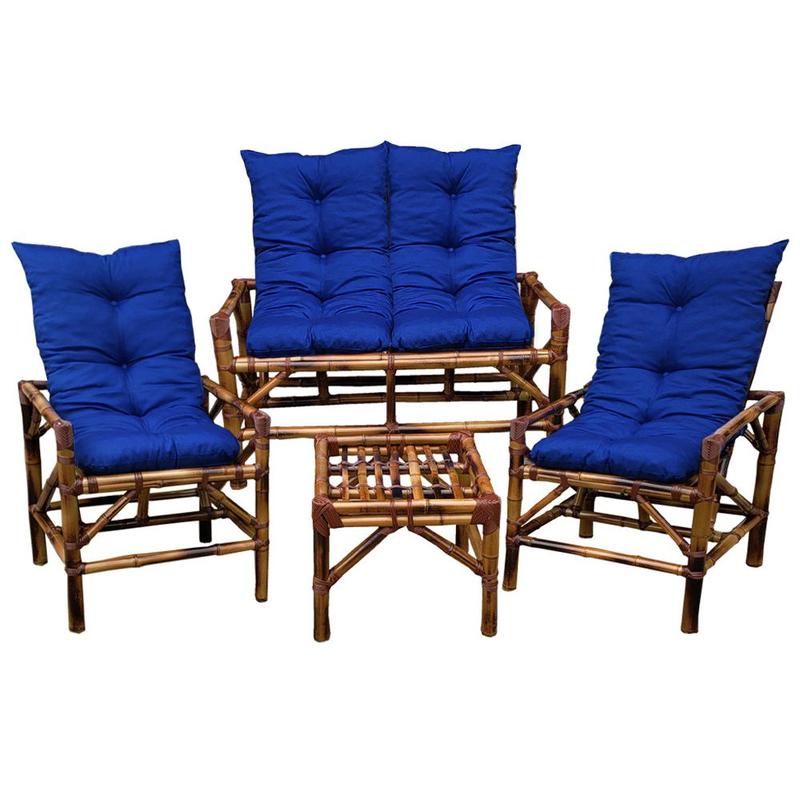 Jogo De Sofá De Bambu Poltronas Cadeiras E Mesa - BUARQUE CONFORT ...