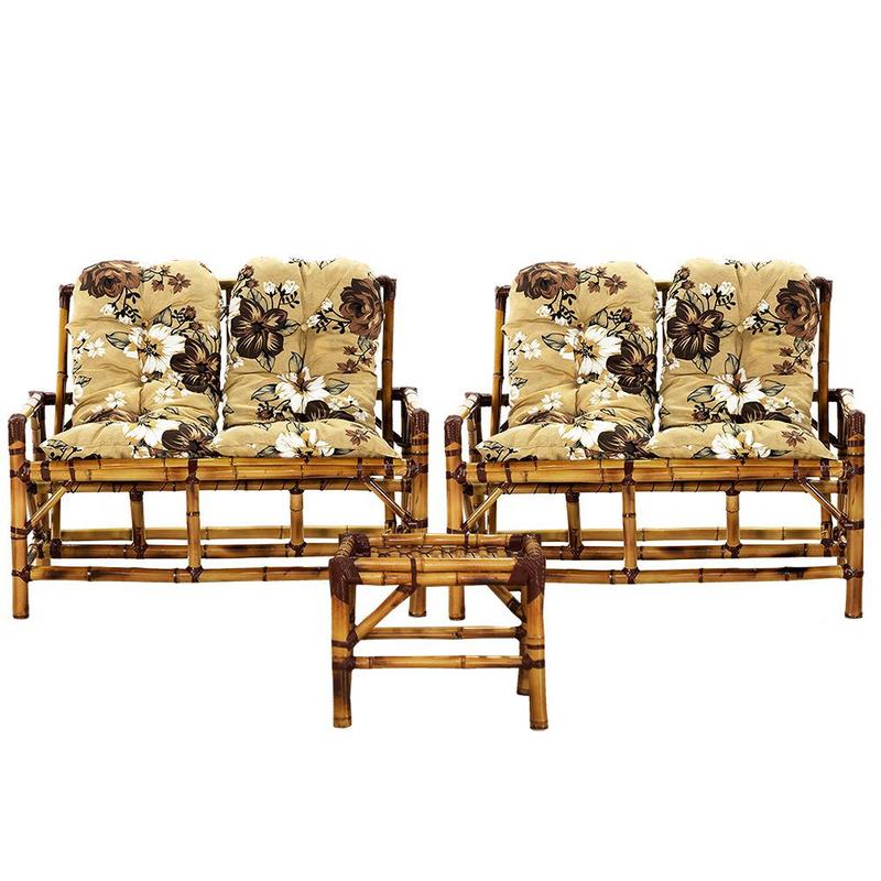 jogo de sofás de bambu com mesa de centro VL DECOR G5 - Outros Móveis ...