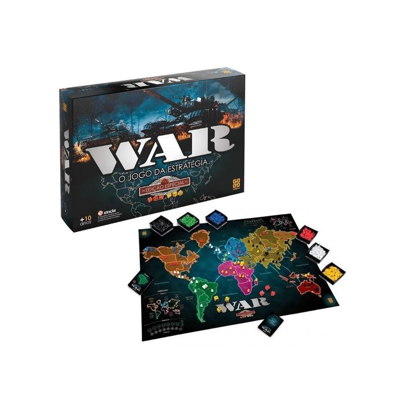Jogo de tabuleiro estrategia war edicao especial com dados - Grow ...