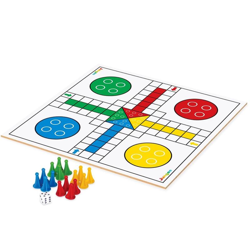 Jogo de Tabuleiro Ludo em Madeira com 16 Pinos e 1 Dado Xalingo ...