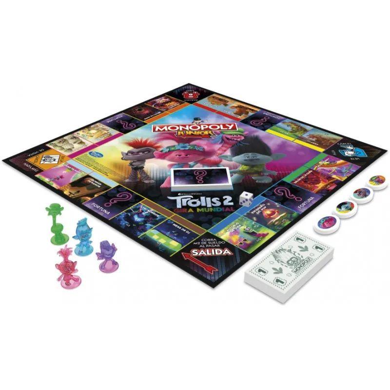 Jogo De Tabuleiro Monopoly Junior Trolls 2 Hasbro Jogos E7496 4 ...