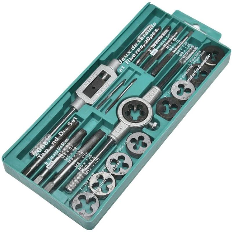 Jogo De Tarraxas e Cossinetes Para Fazer Rosca Macho E Fêmea Em Aço ...