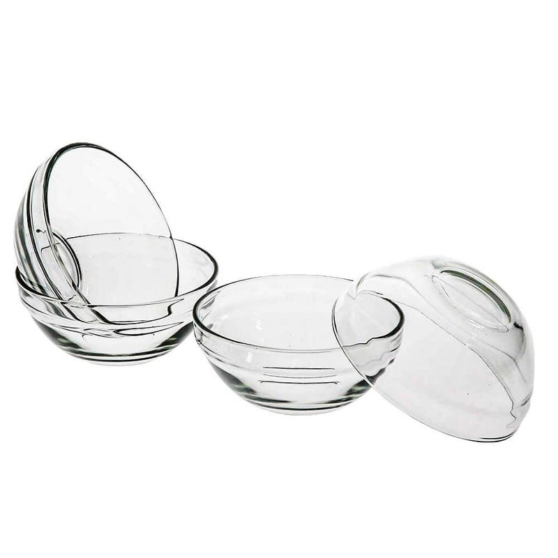 Jogo de Tigelas De Sobremesa Transparente 200ml 4 Peças - Casambiente ...