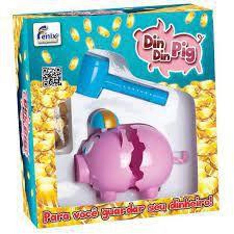 Jogo Din Din Pig Cofrinho Porquinho-fenix - Cofrinho Lembrancinha ...