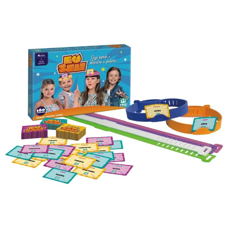 Jogo Infantil Tabuleiro Eu Sei 180 Cartas Meninos E Meninas - Nig ...