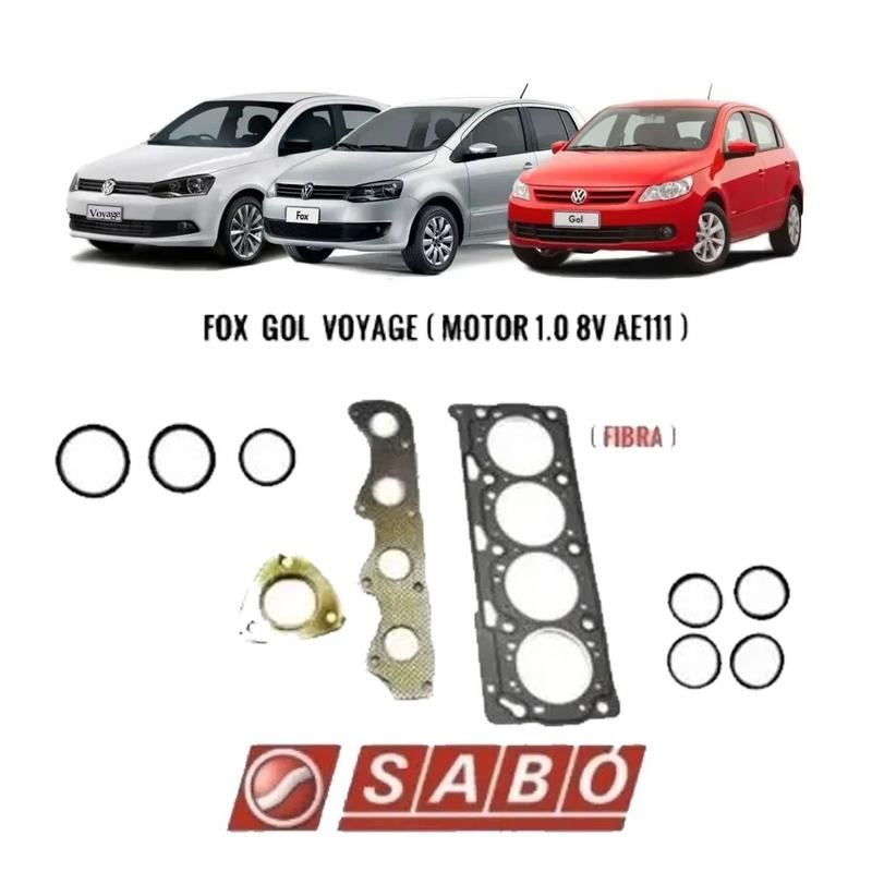 Jogo junta motor superior gol voyage fox g5 g6 ea111 1.0 8v 2003 2004 2005 2006 2007 2008 em ...