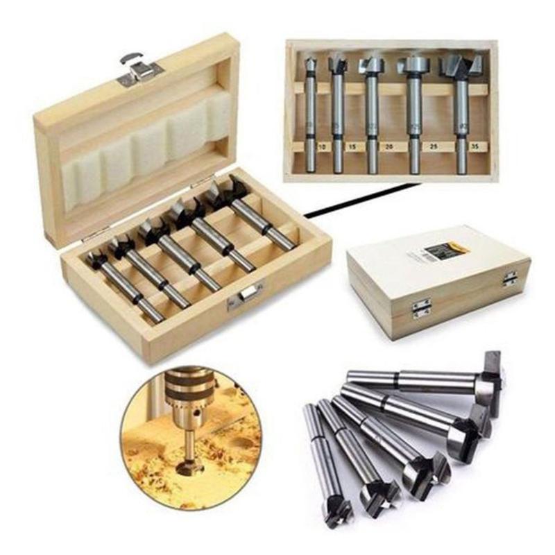 Jogo Kit 5 Brocas Fresas Forstner 10-35mm Madeira Dobradiça - SPARTA ...
