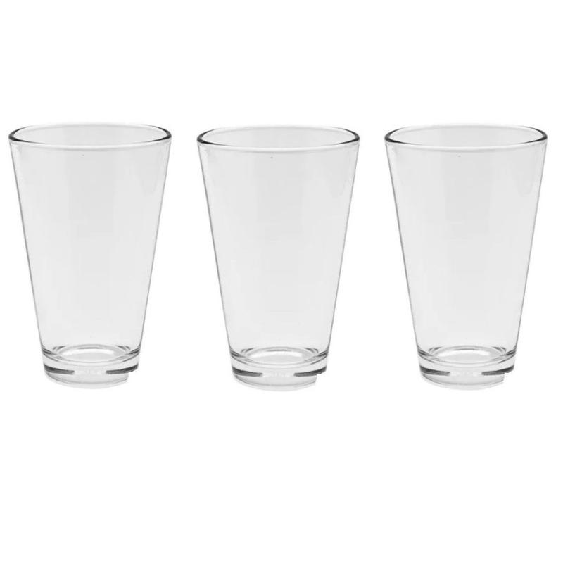 Jogo Kit 9 Copos Vidro 300ml Agua Suco Drink Bebidas - EM CASA TEM ...