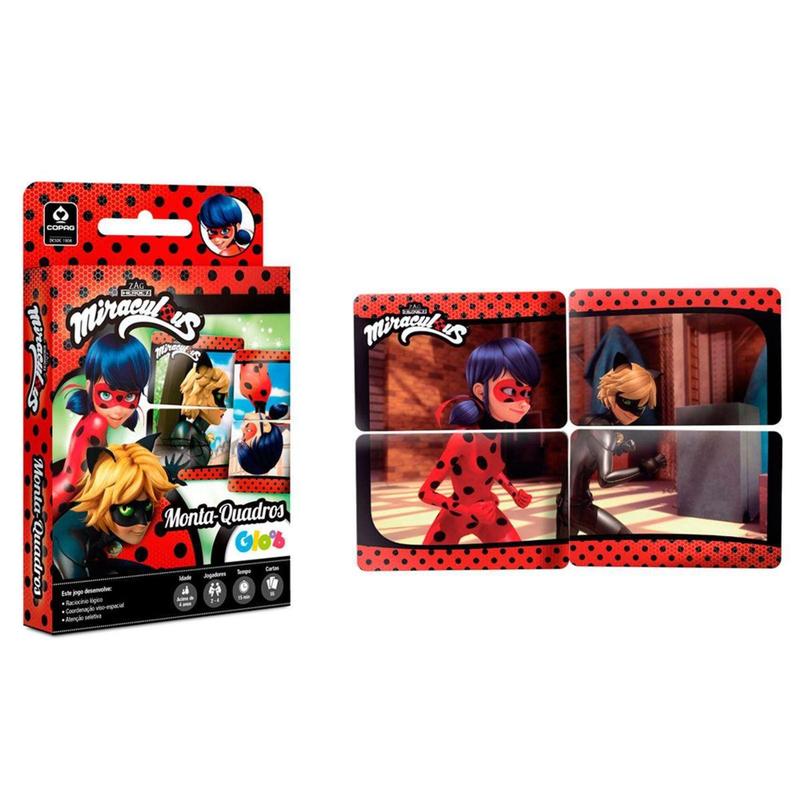 Jogo Monta Quadros Miraculous As Aventura de Ladybug Copag - Jogos de ...