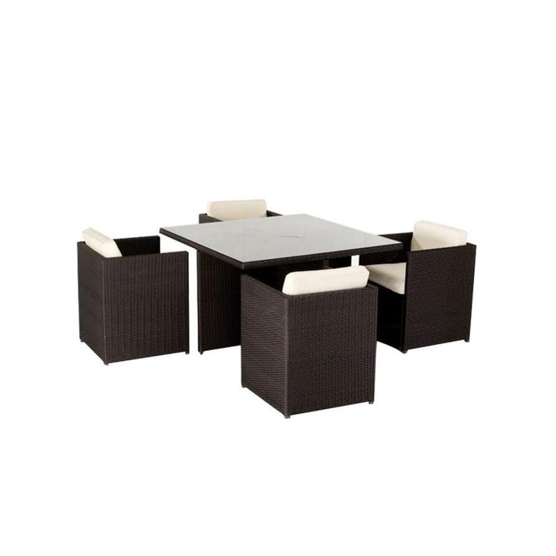 Jogo para Terraço em Alumínio E Ratan 9 Peças - Yotrio - Pote ...