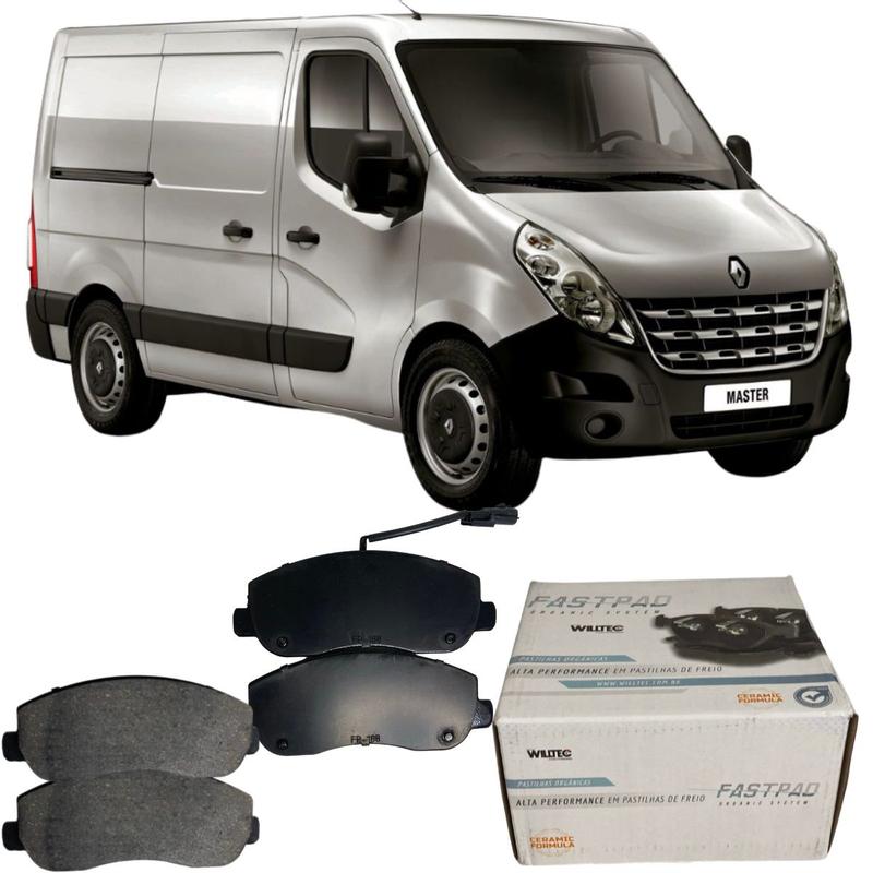 Jogo pastilhas de freio dianteiro cerâmica renault master 2.3 16v após ...
