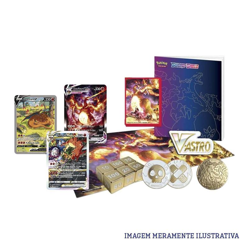 Jogo Pokemon Box Ultra Premium Charizard - Copag - Deck de Cartas ...