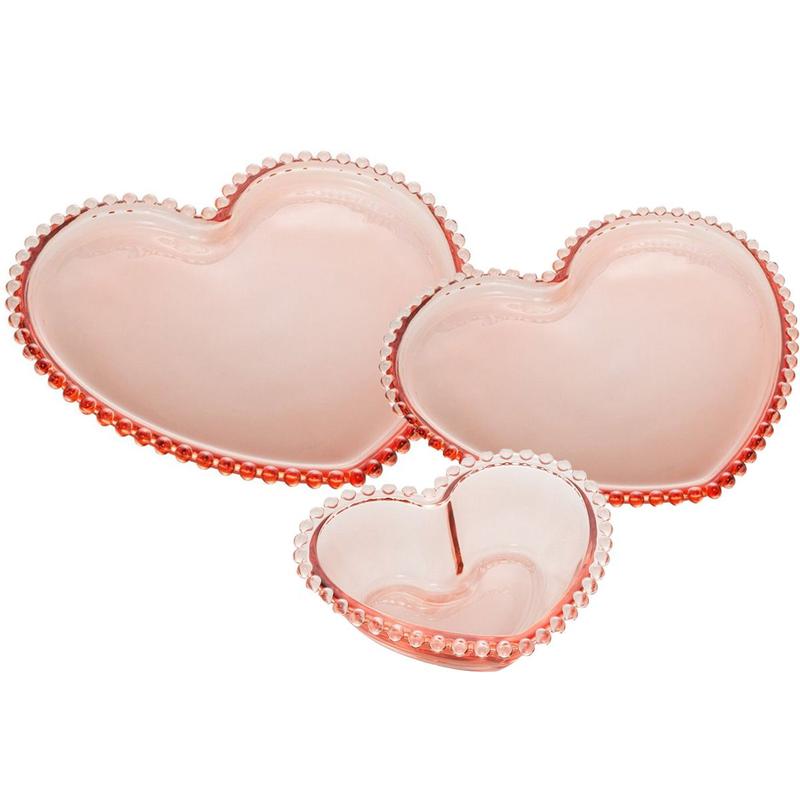 Jogo Pratos E Bowls Cristal Coração Pearl 3 Peças Mesa Posta - Wolff ...