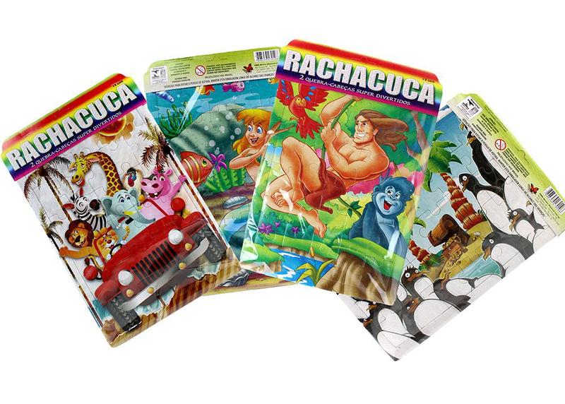Jogo Quebra-cabeça Duplo Rachacuca Brinquedo Educativo Modelos Variados ...