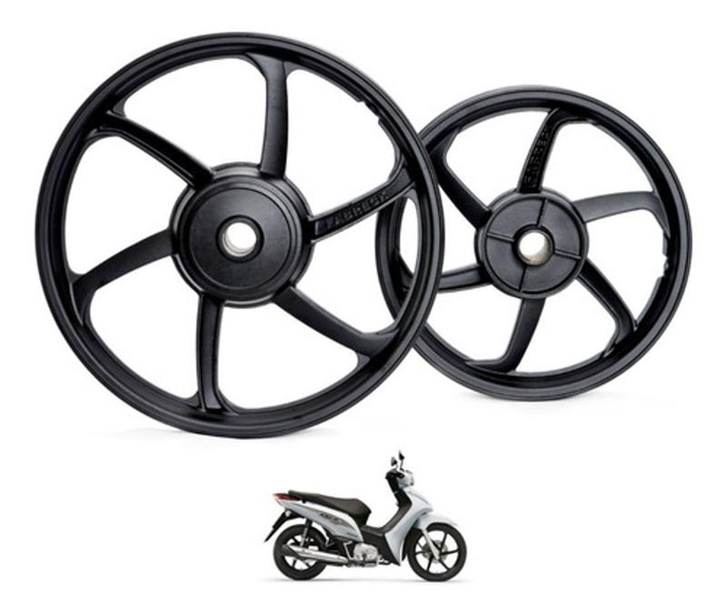 Jogo Rodas Liga Leve Moto Honda Biz Bis 100 110 125 - Febreck - Roda de ...