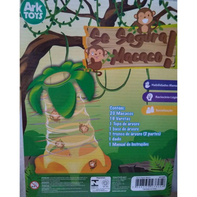 Jogo Se Segura Macaco Divertido Brinquedo - Ark Toys - Outros Jogos ...