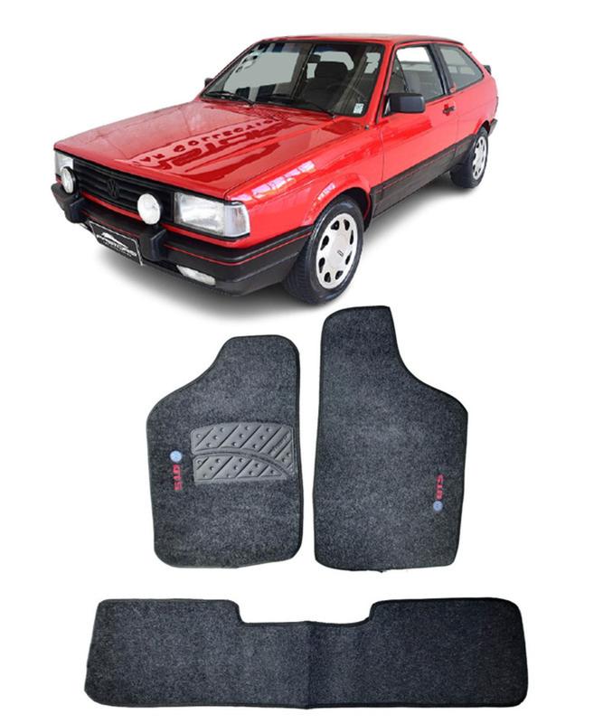 Jogo Tapete Carpete Volkswagen Gol GTS 1987 A 1990 Com Logo Bordado ...