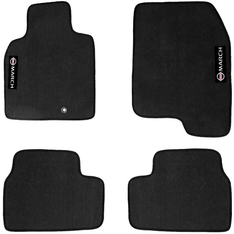 Jogo Tapete PVC Nissan March 2012 a 2019 Flash Acessórios 4 Peças ...