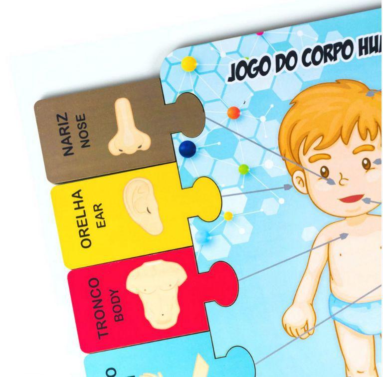 Jogo Terapêutico do Corpo Humano - Português/ Inglês - Loopi Toys ...