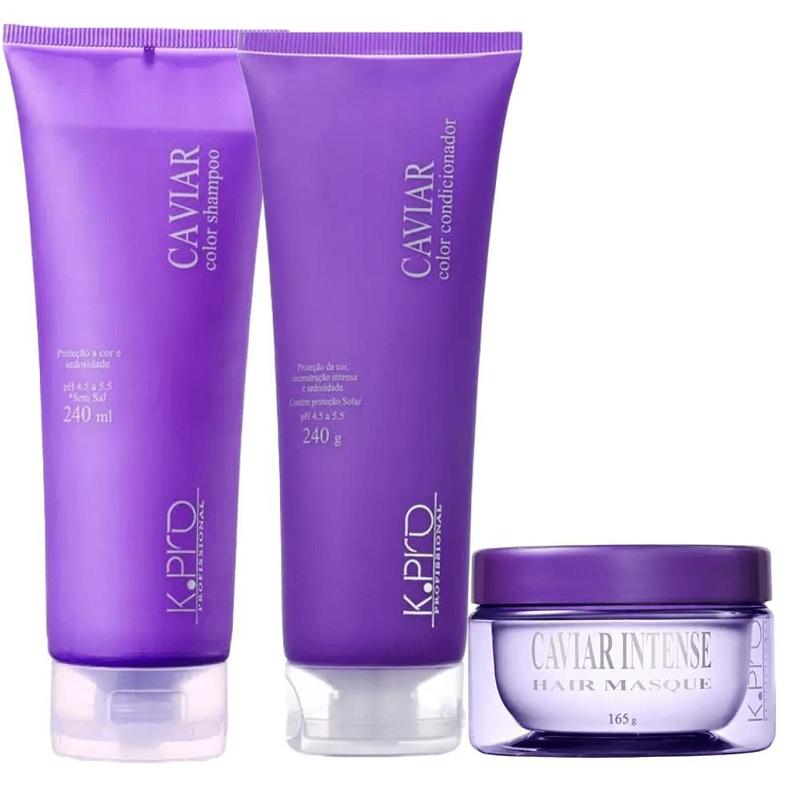 K.Pro Caviar Kit Shampoo 240ml, Condicionador 240ml e Máscara 165ml - K ...