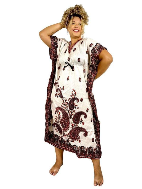Kaftan Vestido Longo Indiano Ajustavel Moda Evangelica Plus Size ...